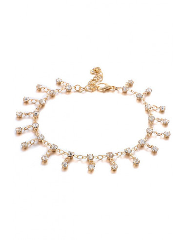 Set 3 bratari elegante, lantisor gros, bilute metalice si cristale